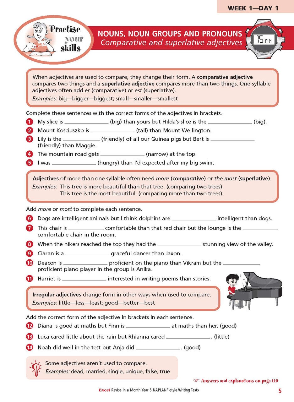 Excel Revise in a Month Year 5 NAPLAN*-style Writing Tests | JINLING ...