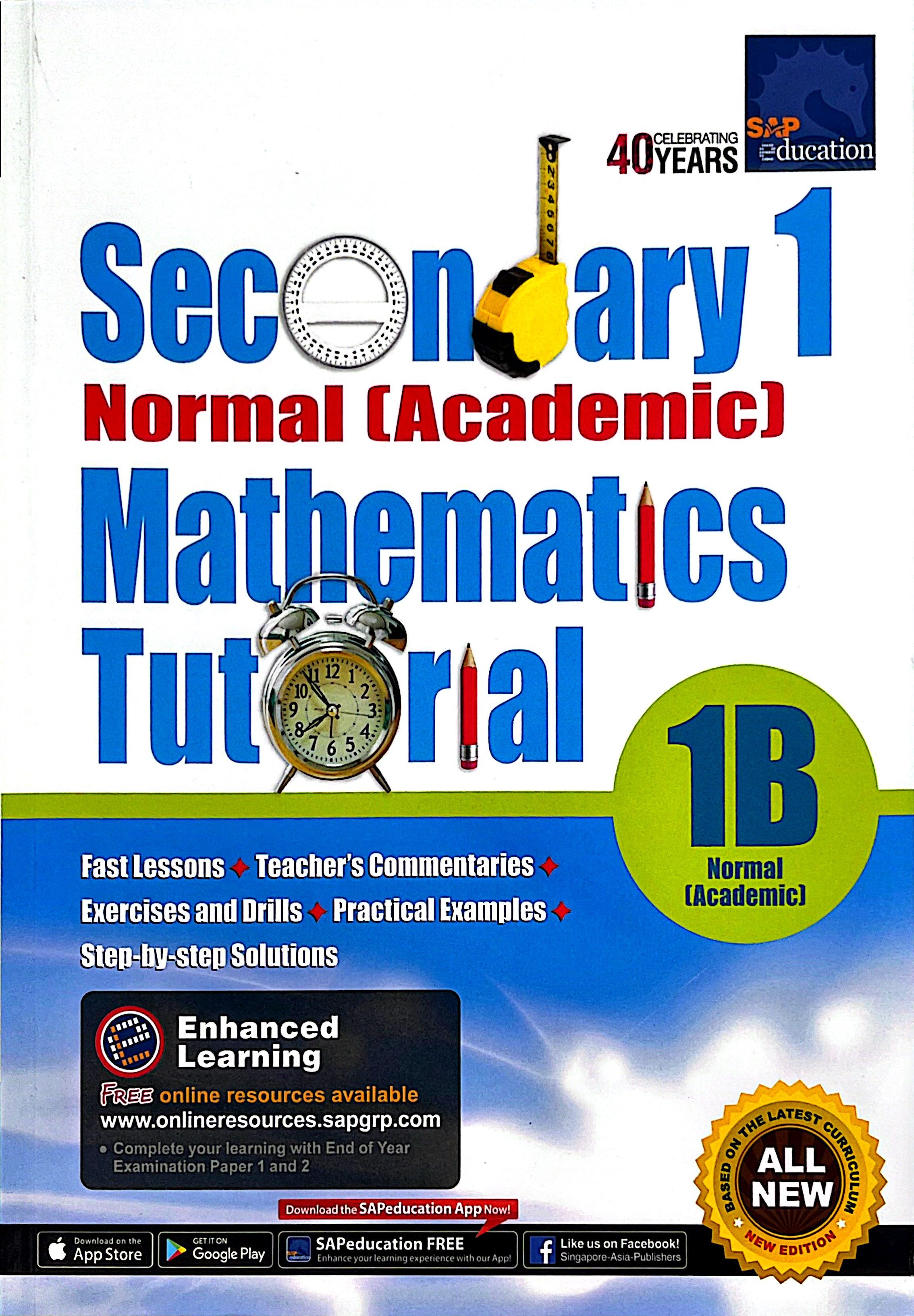 Secondary 1 Normal (Academic) Mathematics Tutorial 1B | JINLING EDUCATION