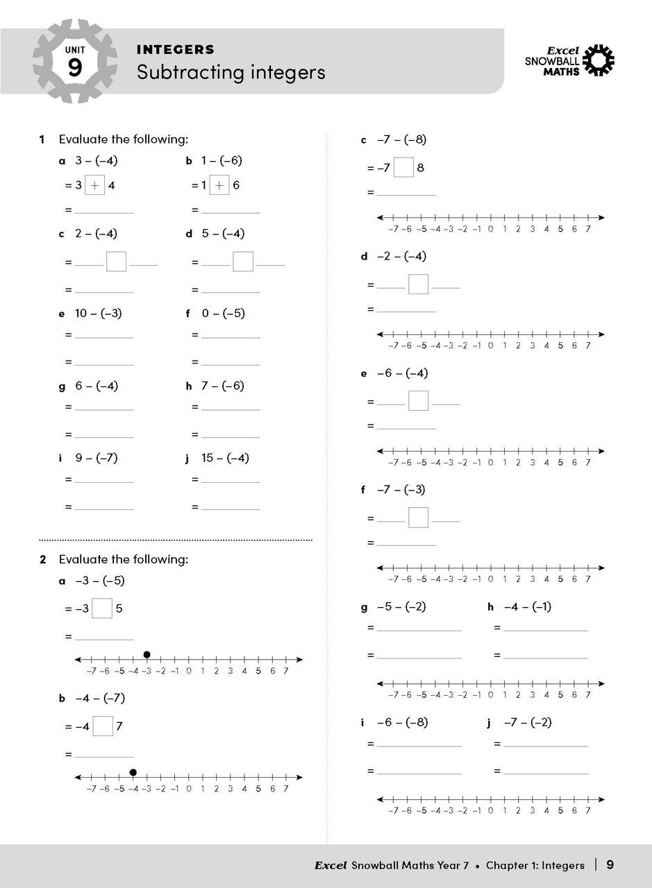 Excel Snowball Maths Year 7 | JINLING EDUCATION